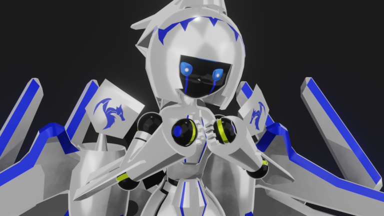 blender オリジナルキャラ 3Dモデル Rooちゃん 変形ロボ娘 モーション集