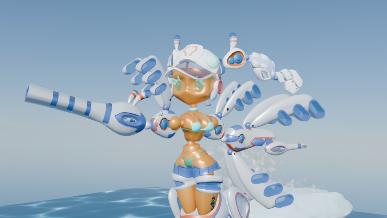 メダロットをblenderで作ってみたその9 - SD Robbit工房