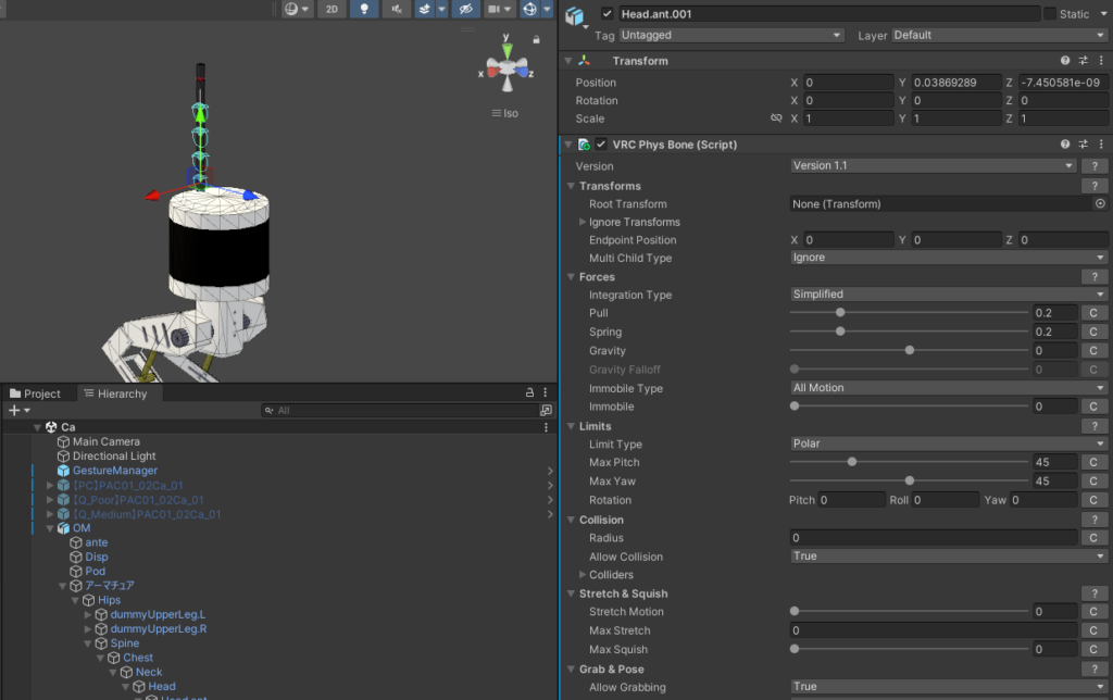 VRchatアバターをblenderで自作してみた、逆関節ミニロボットのPodkun