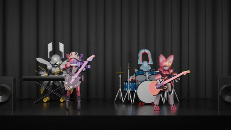 メダロットガールズバンド組んでみたBlender - SD Robbit工房